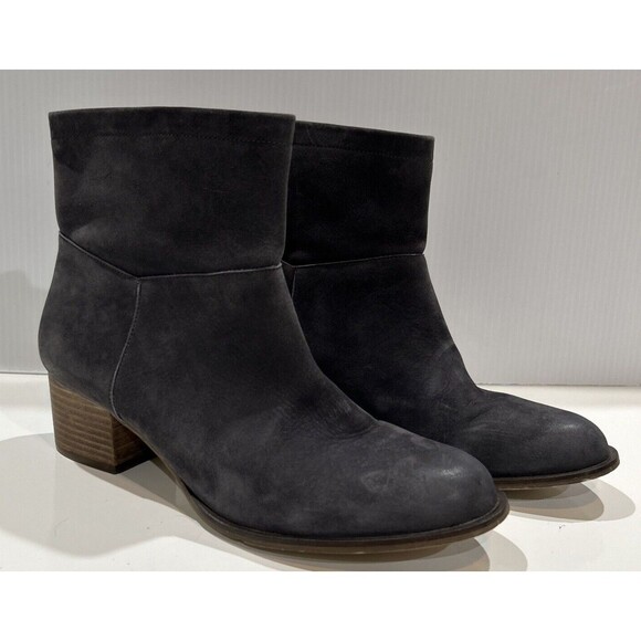 J. Jill | Shoes | J Jill Gray Suede Leather Toe Ankle Boots Low Block ...